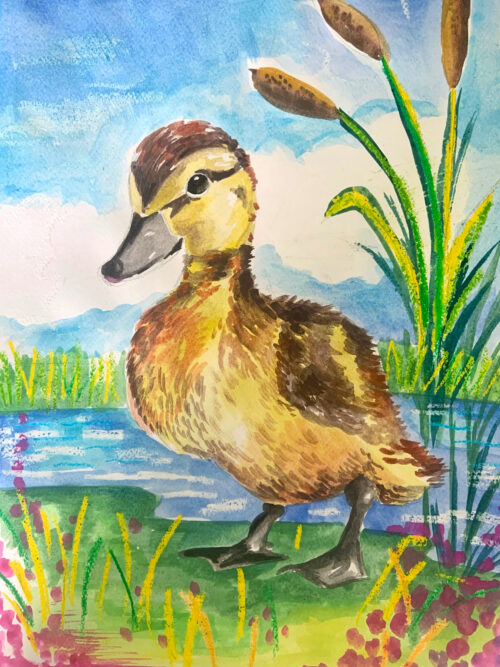 Duckling Watercolour Painting class for children aged 6-13years VIDEO ...