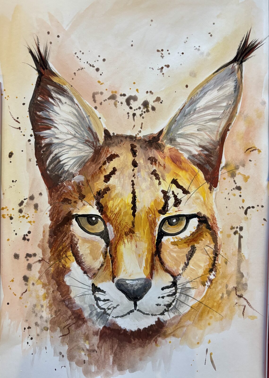 Caracal Cat Art Workshop, Bridgetown Primary School, Stratford upon ...