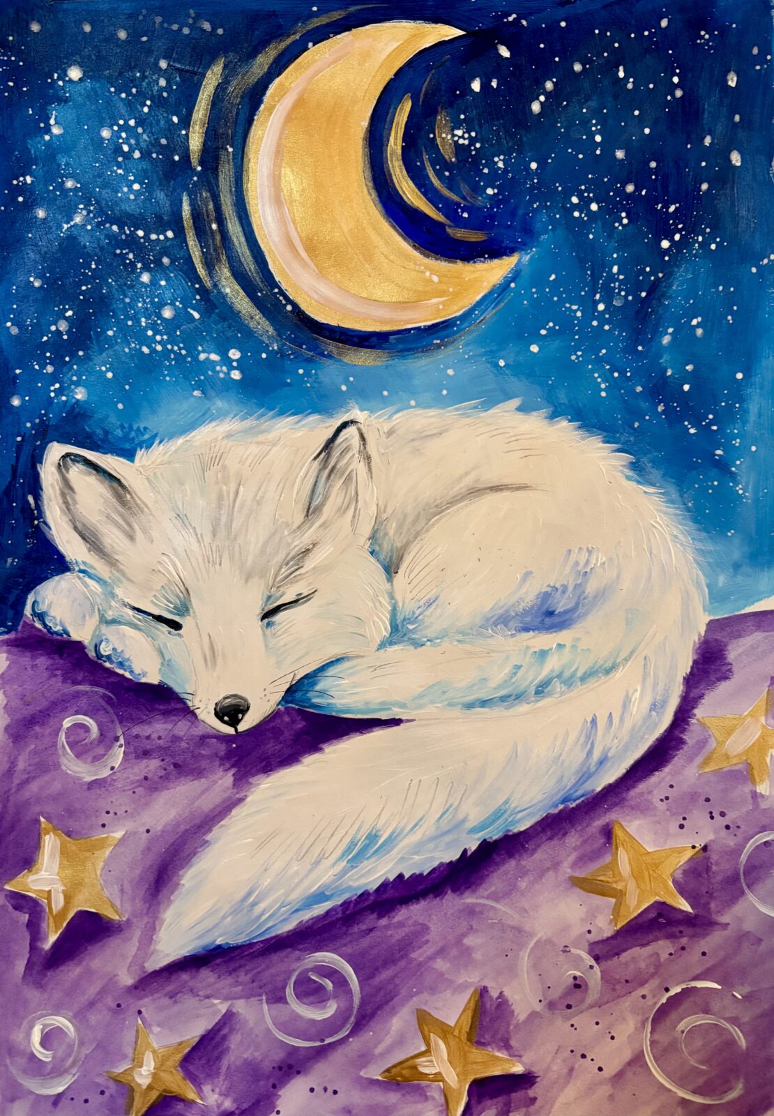 Arctic Fox art workshop! Bridgetown Primary School, Stratford upon Avon ...